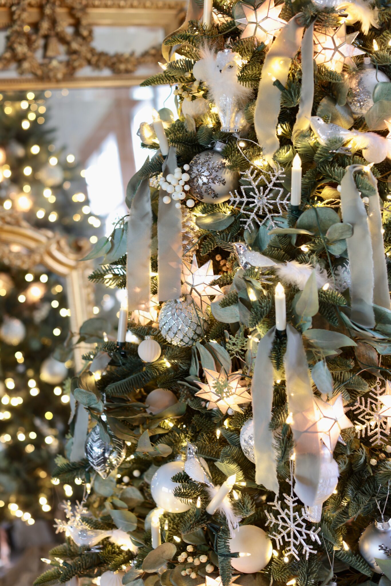 Beautiful Frosty Magic Christmas Tree - French Country Cottage