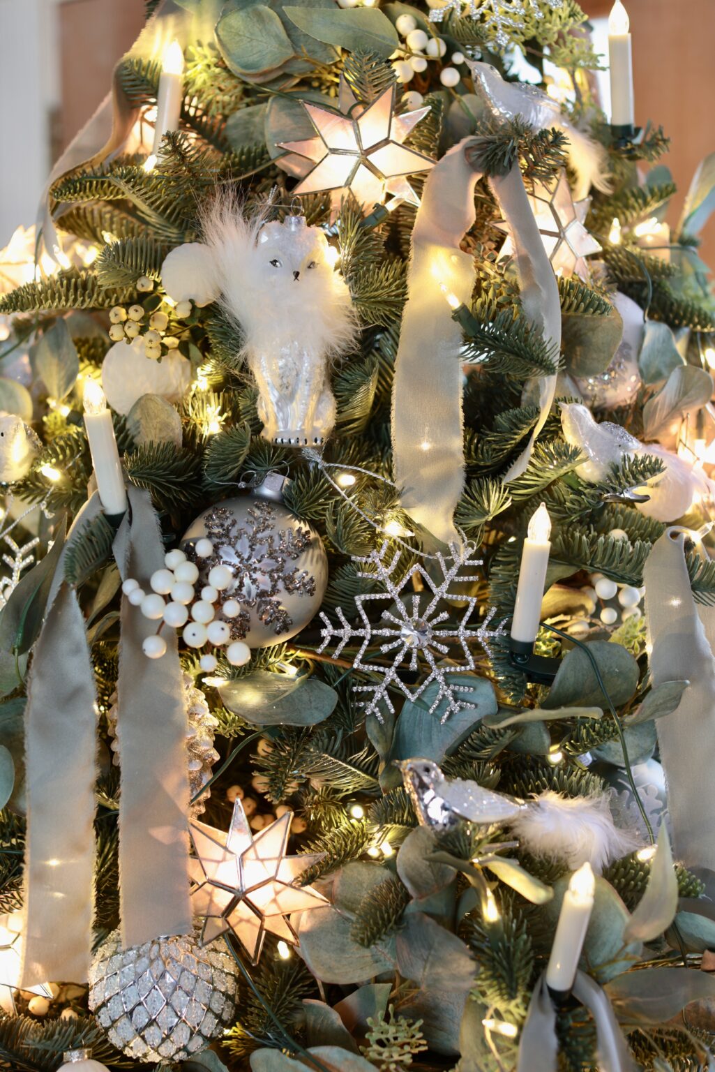 Beautiful Frosty Magic Christmas Tree - French Country Cottage