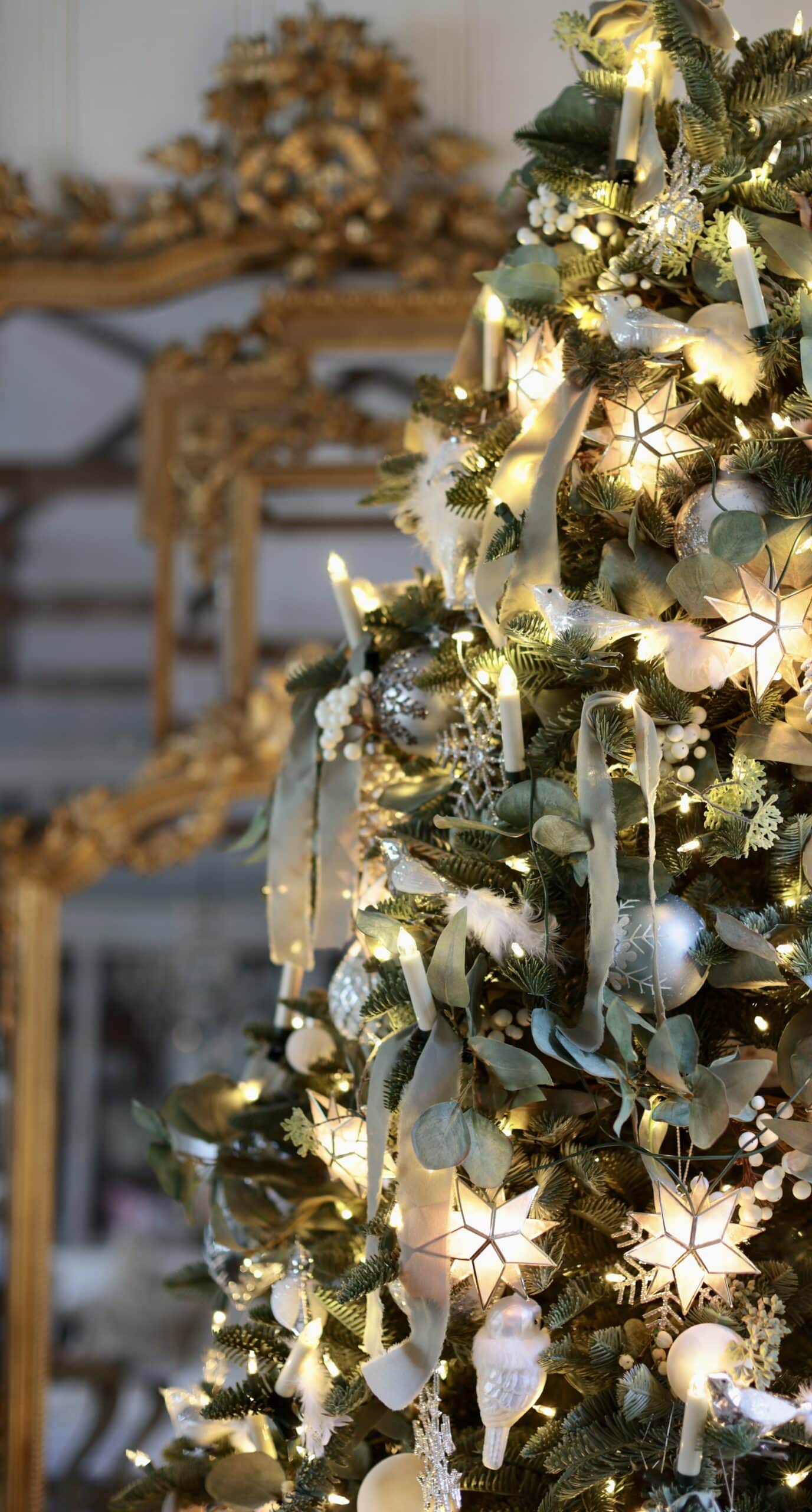 Beautiful Frosty Magic Christmas Tree - French Country Cottage