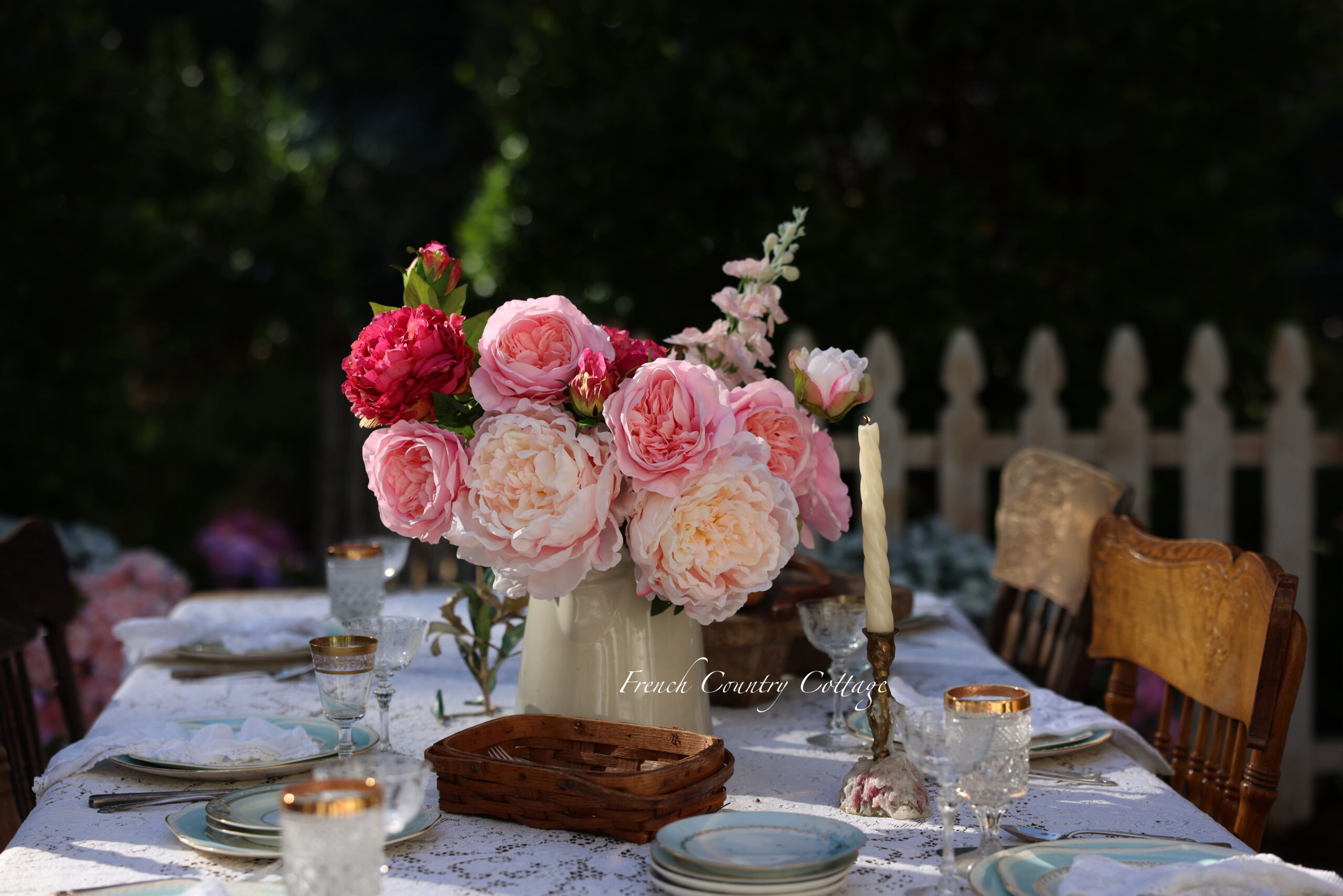 Beautiful Spring Soiree Table Setting - French Country Cottage