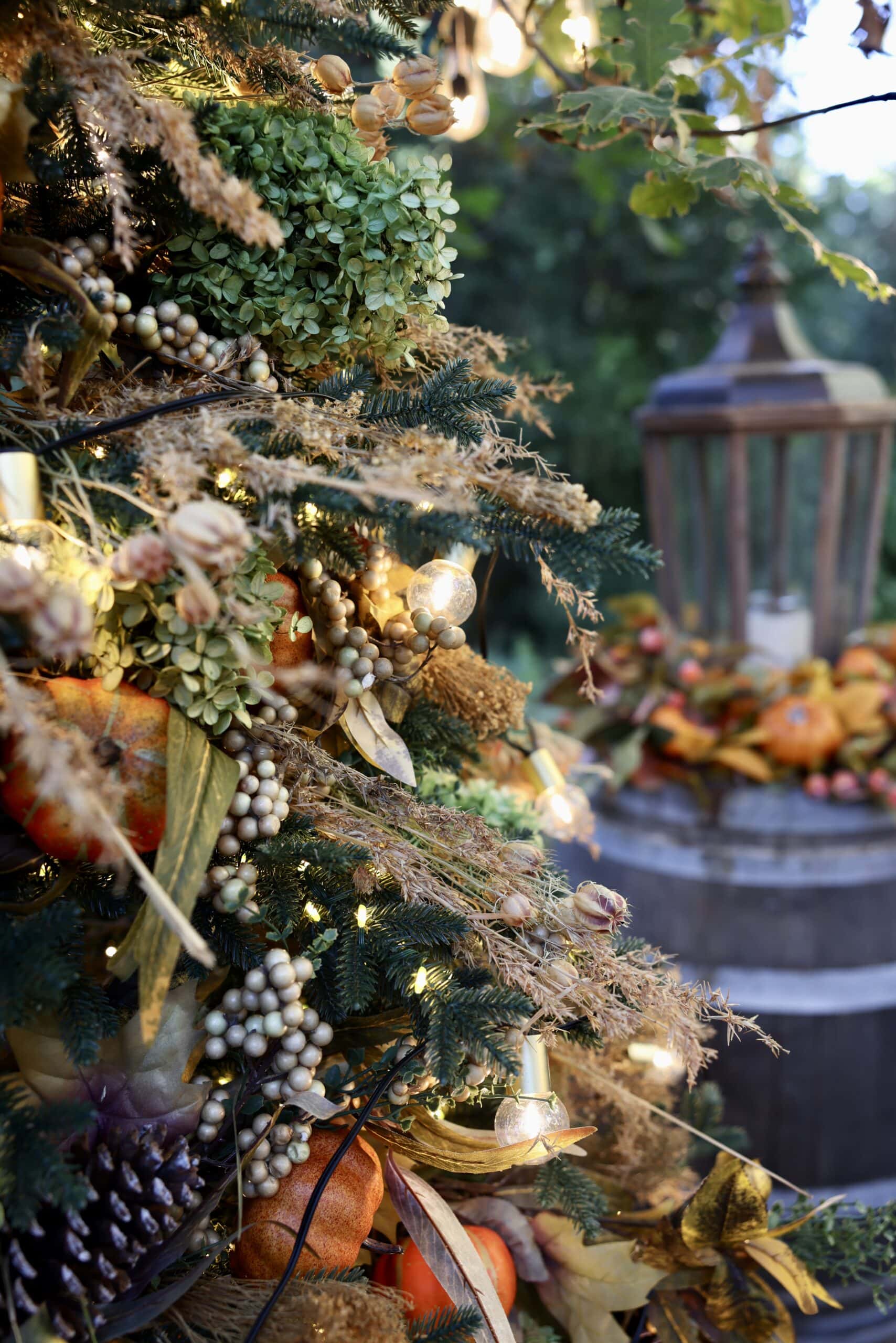 How To Create a Beautiful Autumn Christmas Tree - French Country Cottage