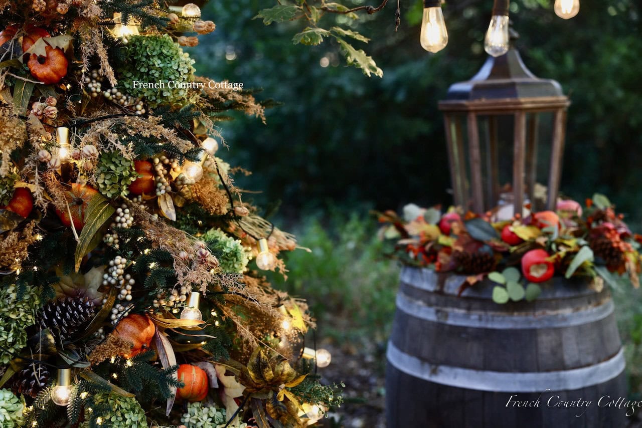How To Create a Beautiful Autumn Christmas Tree - French Country Cottage